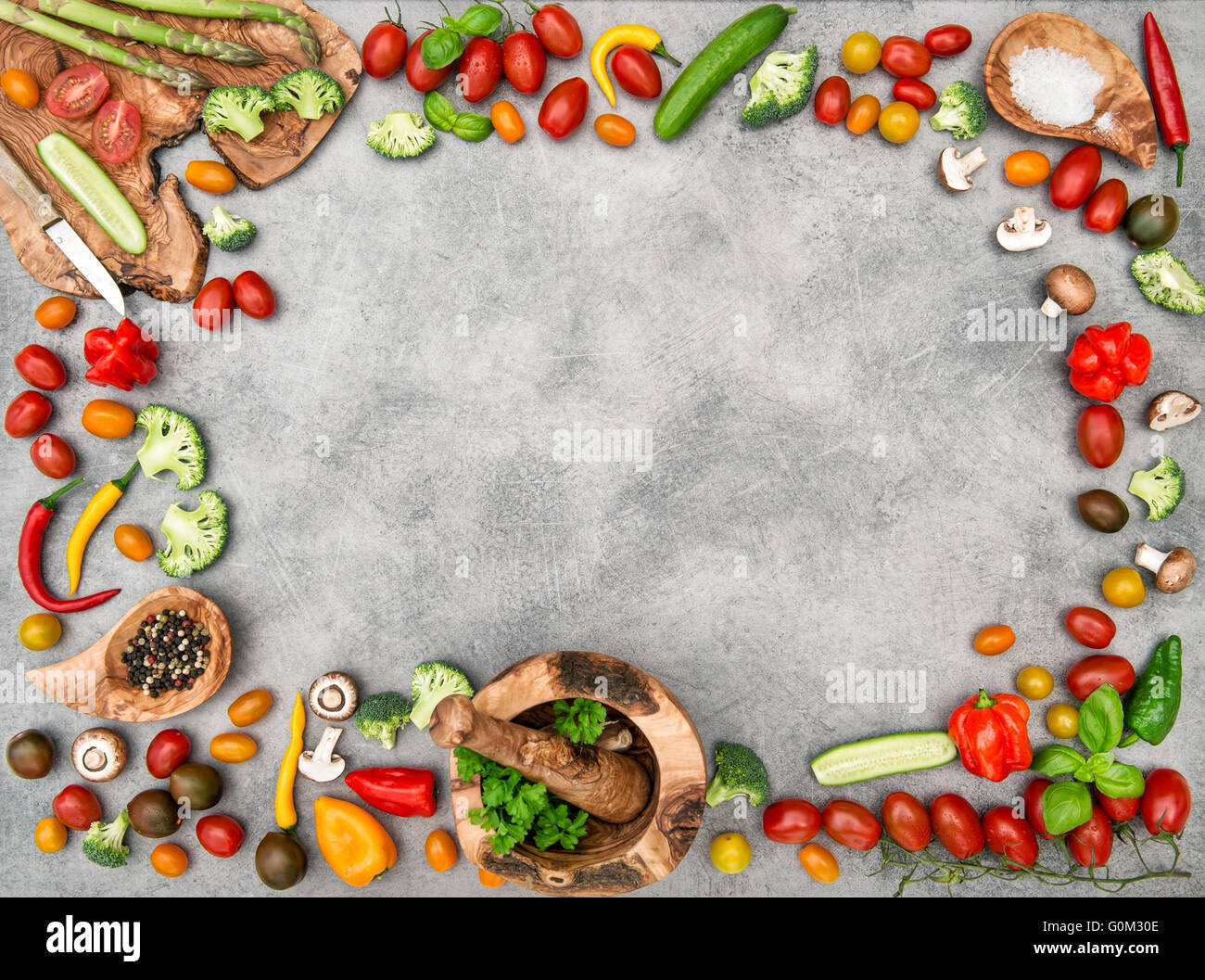 Spices frame hi-res stock photography and images - Alamy