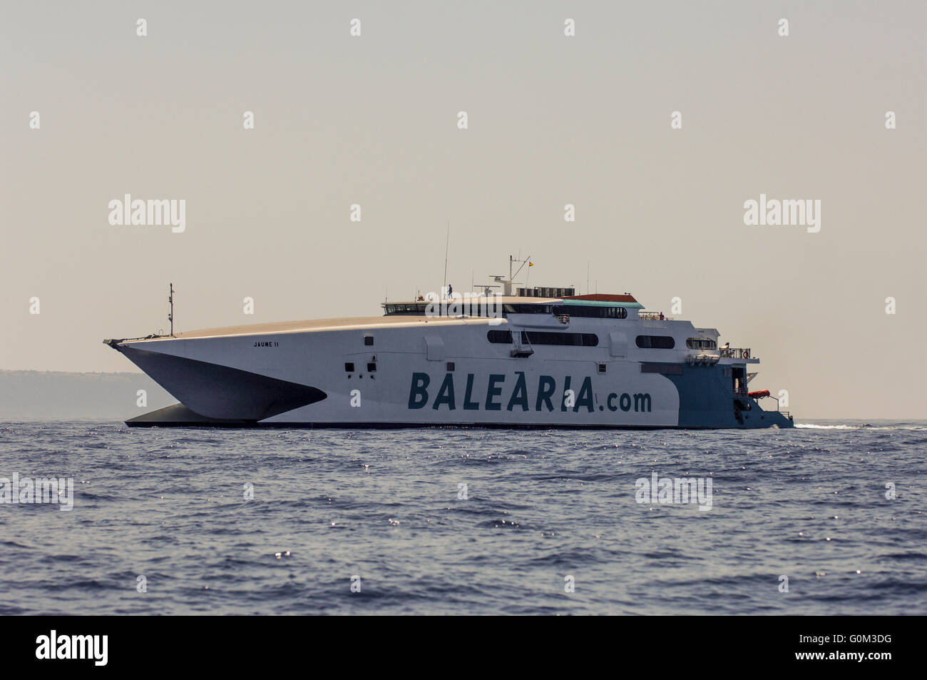 Ware piercing fast car ferry Jaume II. Balearia.com. Mallorca, Spain ...