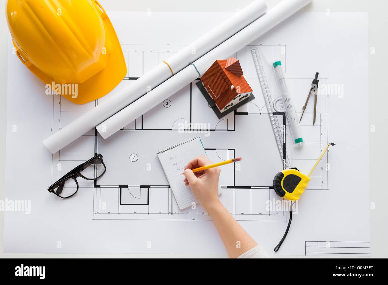 Engineer working building hand table hi-res stock photography and ...