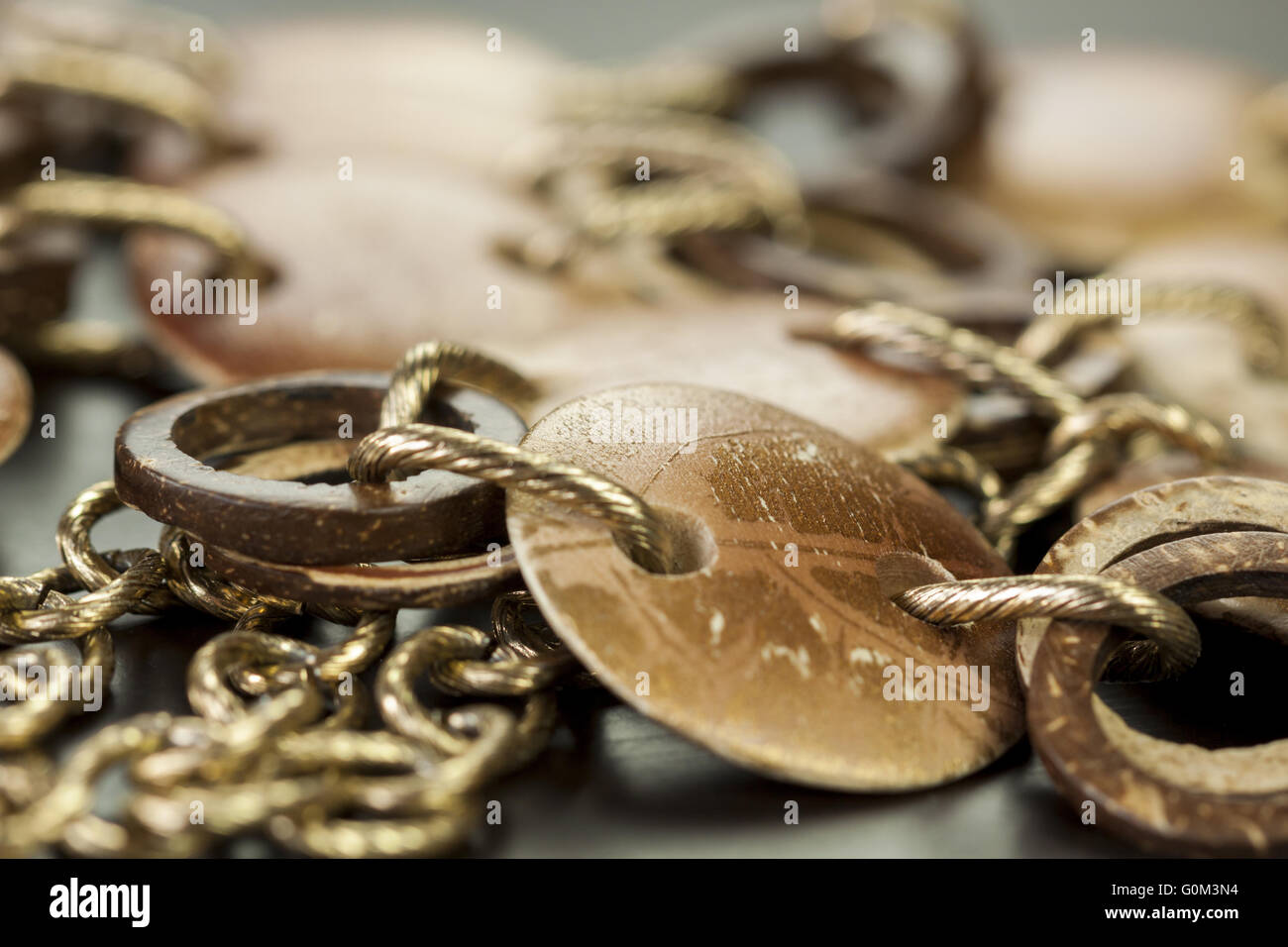 Scratched and tarnished old silver jewellery Stock Photo - Alamy
