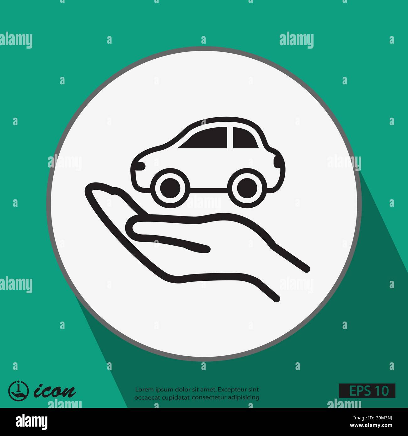 car in hand icon Stock Vector Image & Art - Alamy