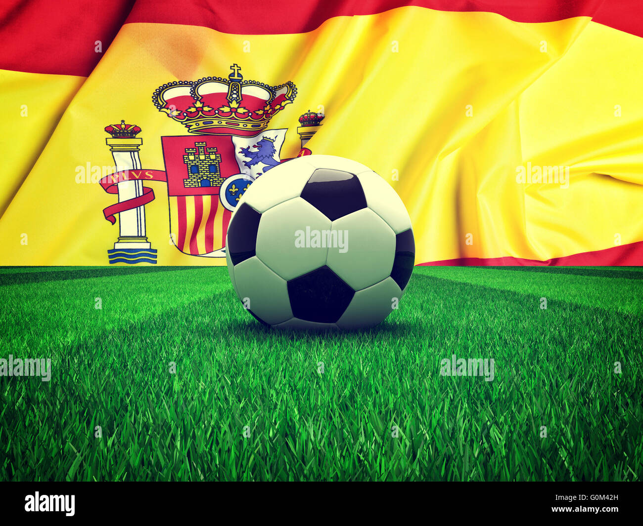 Soccer football ball spain flag hi-res stock photography and images - Alamy