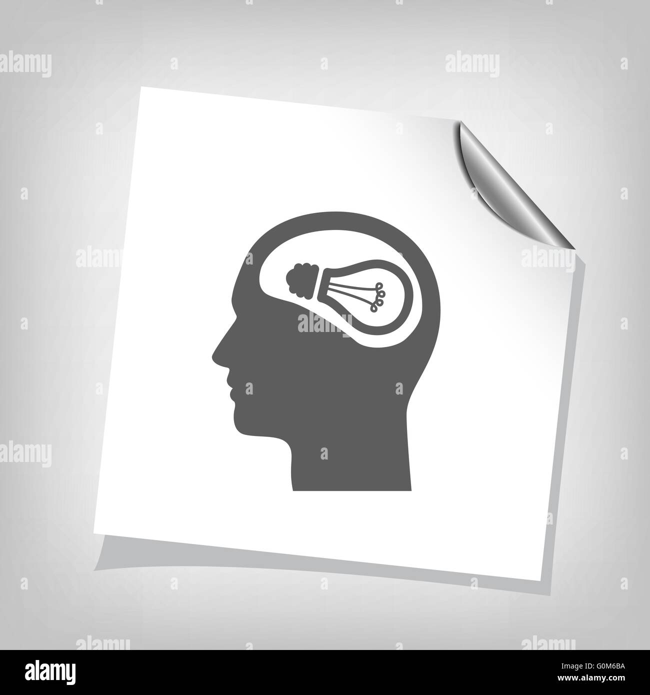 bulb AND head icon Stock Vector Image & Art - Alamy