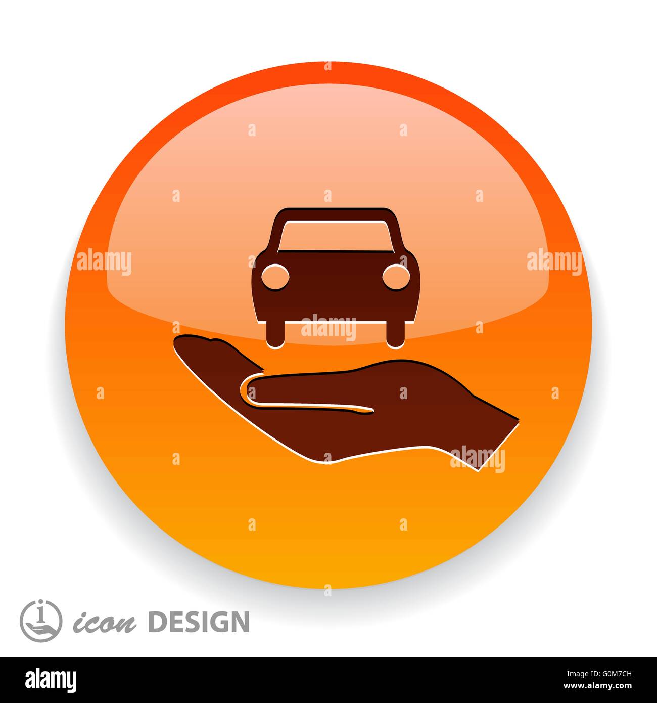 car in hand icon Stock Vector Image & Art - Alamy