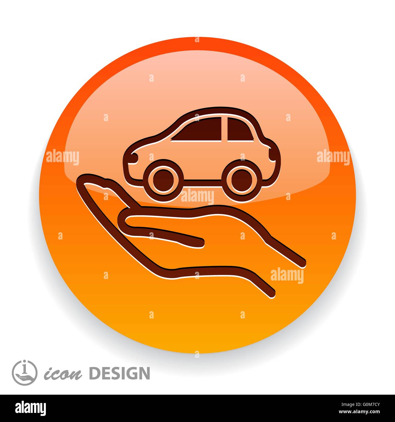 car in hand icon Stock Vector Image & Art - Alamy