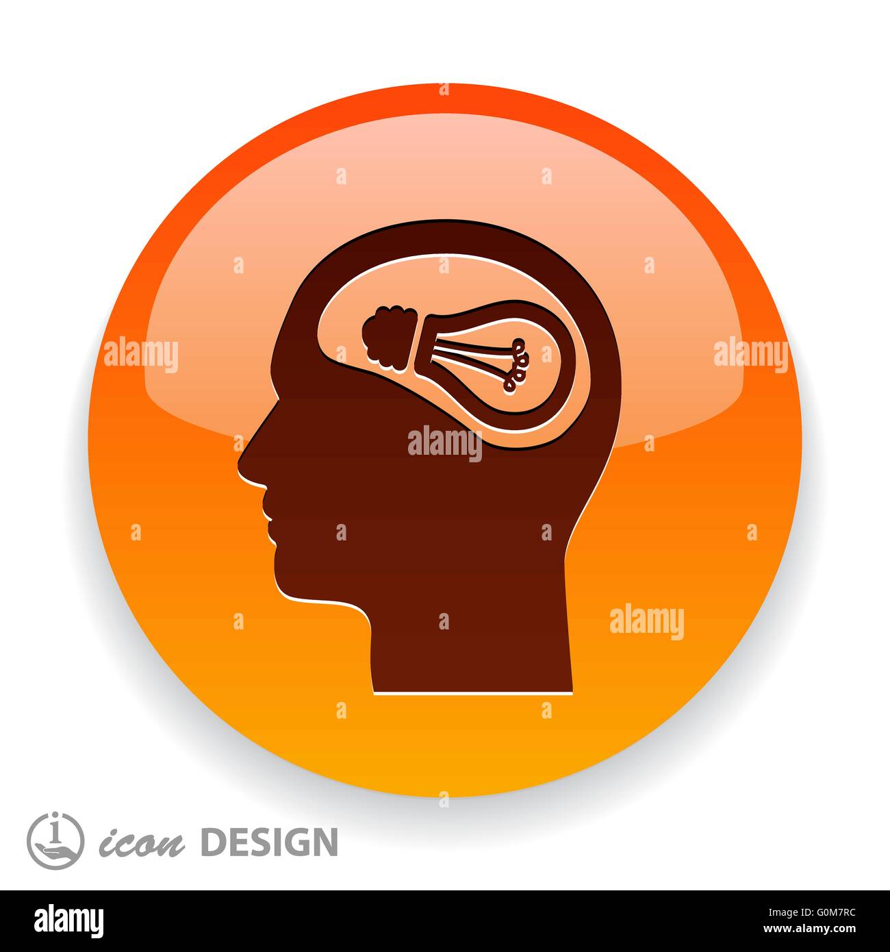 bulb AND head icon Stock Vector Image & Art - Alamy