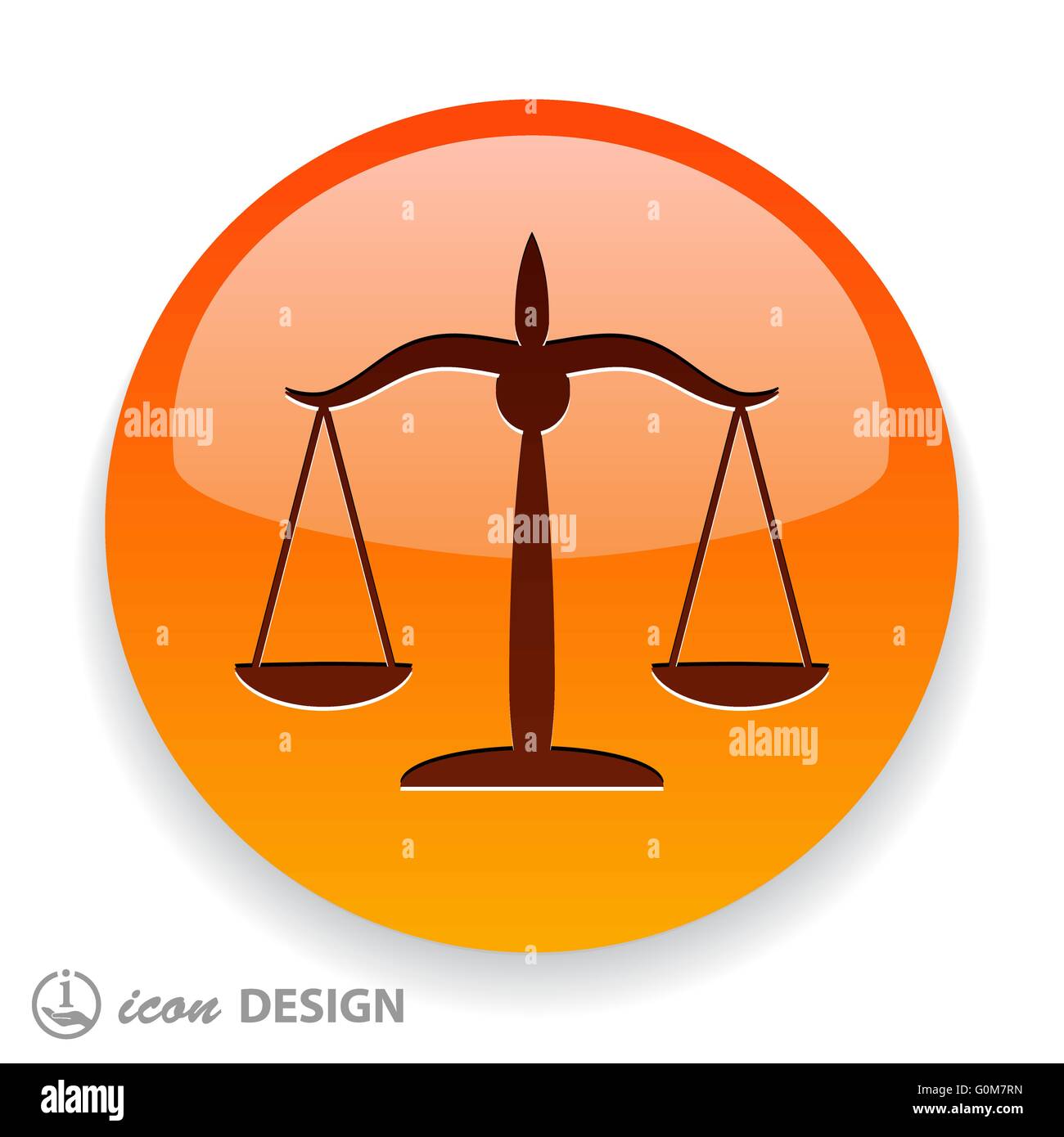 justice scales icon Stock Vector Image & Art - Alamy