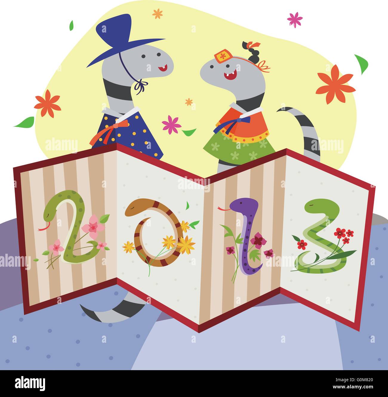 Illustration snake couple Stock Vector Images - Alamy