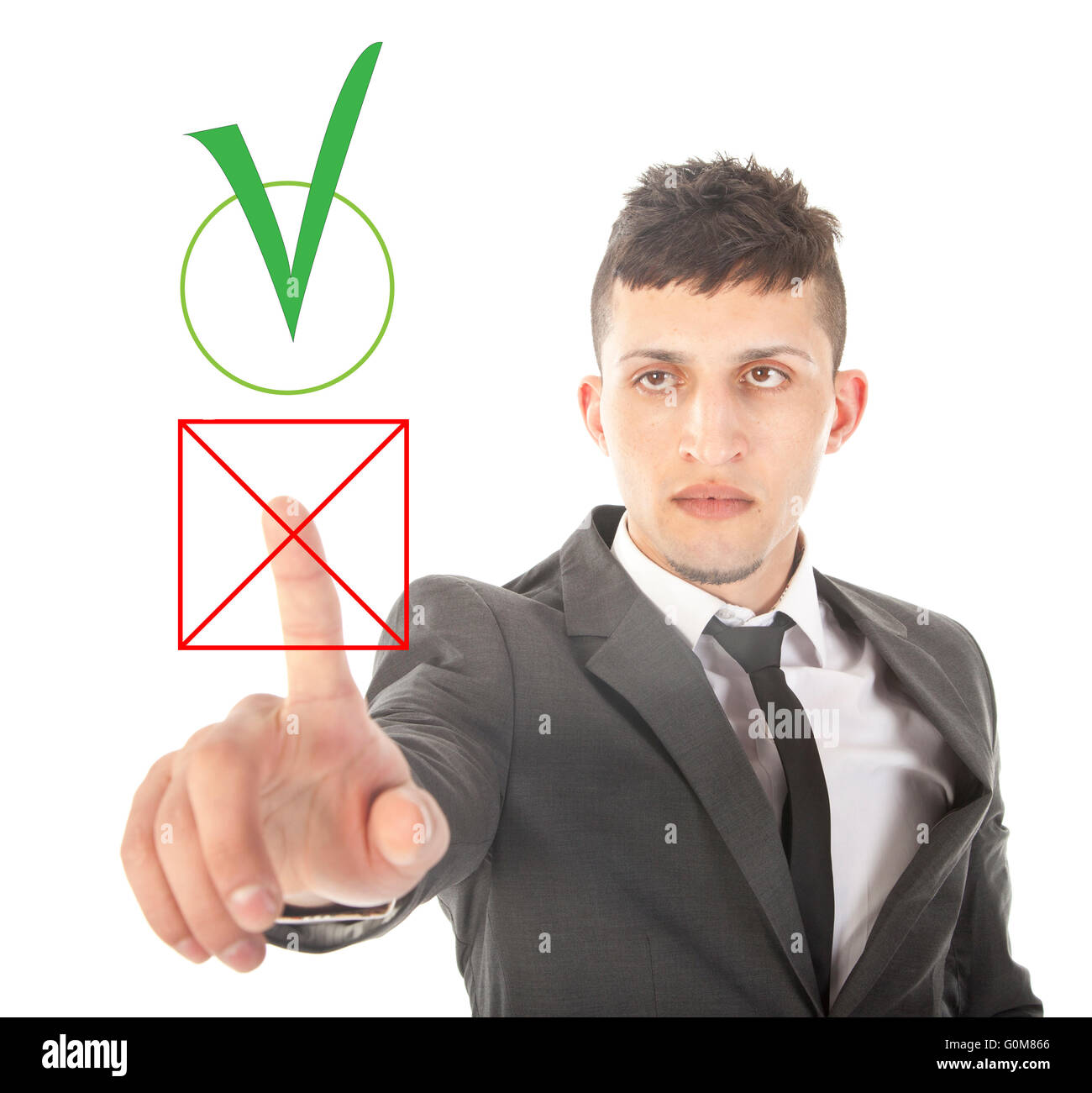 No choice symbol businessman hi-res stock photography and images - Alamy