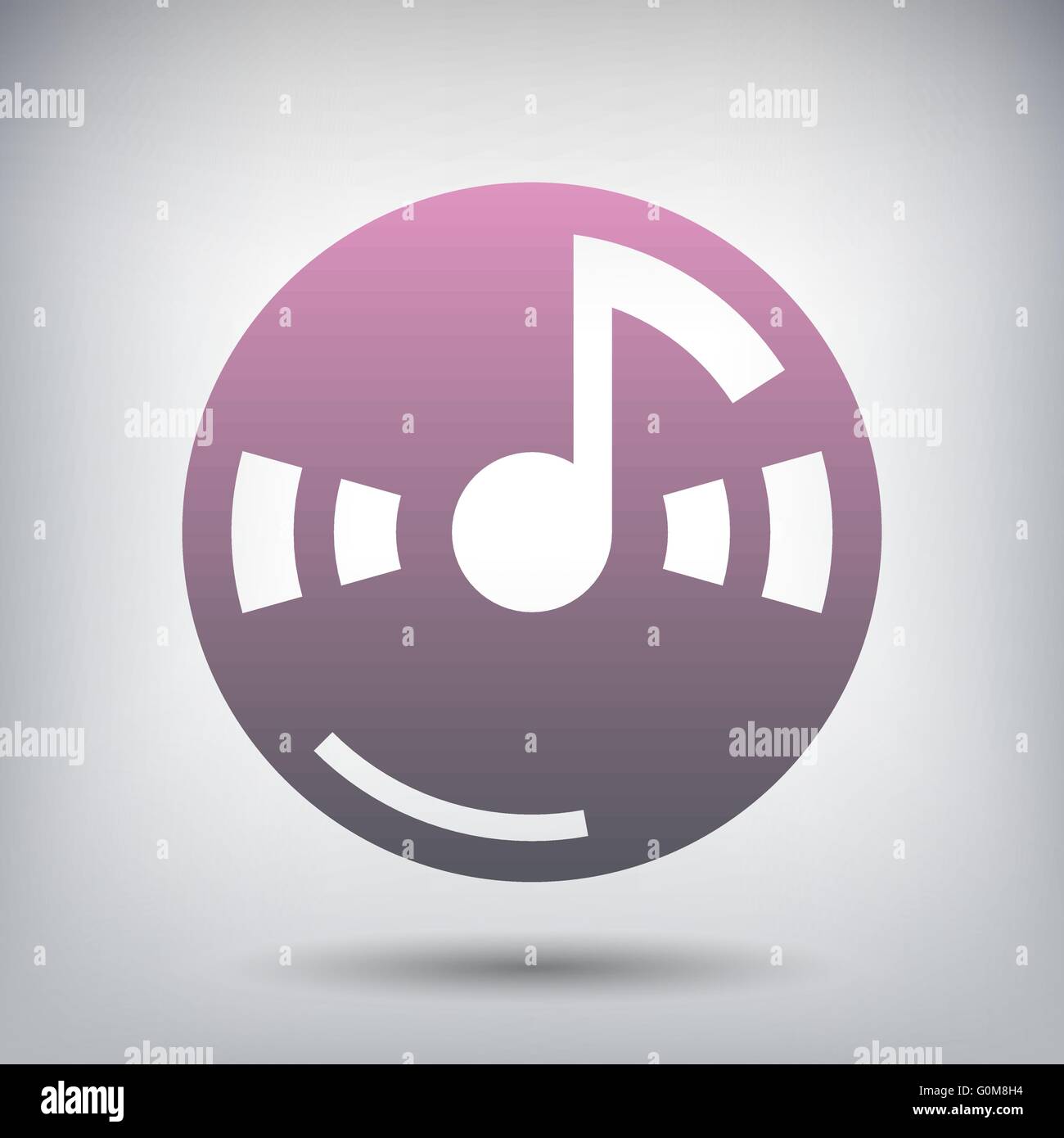 music note on cd icon Stock Vector Image & Art - Alamy