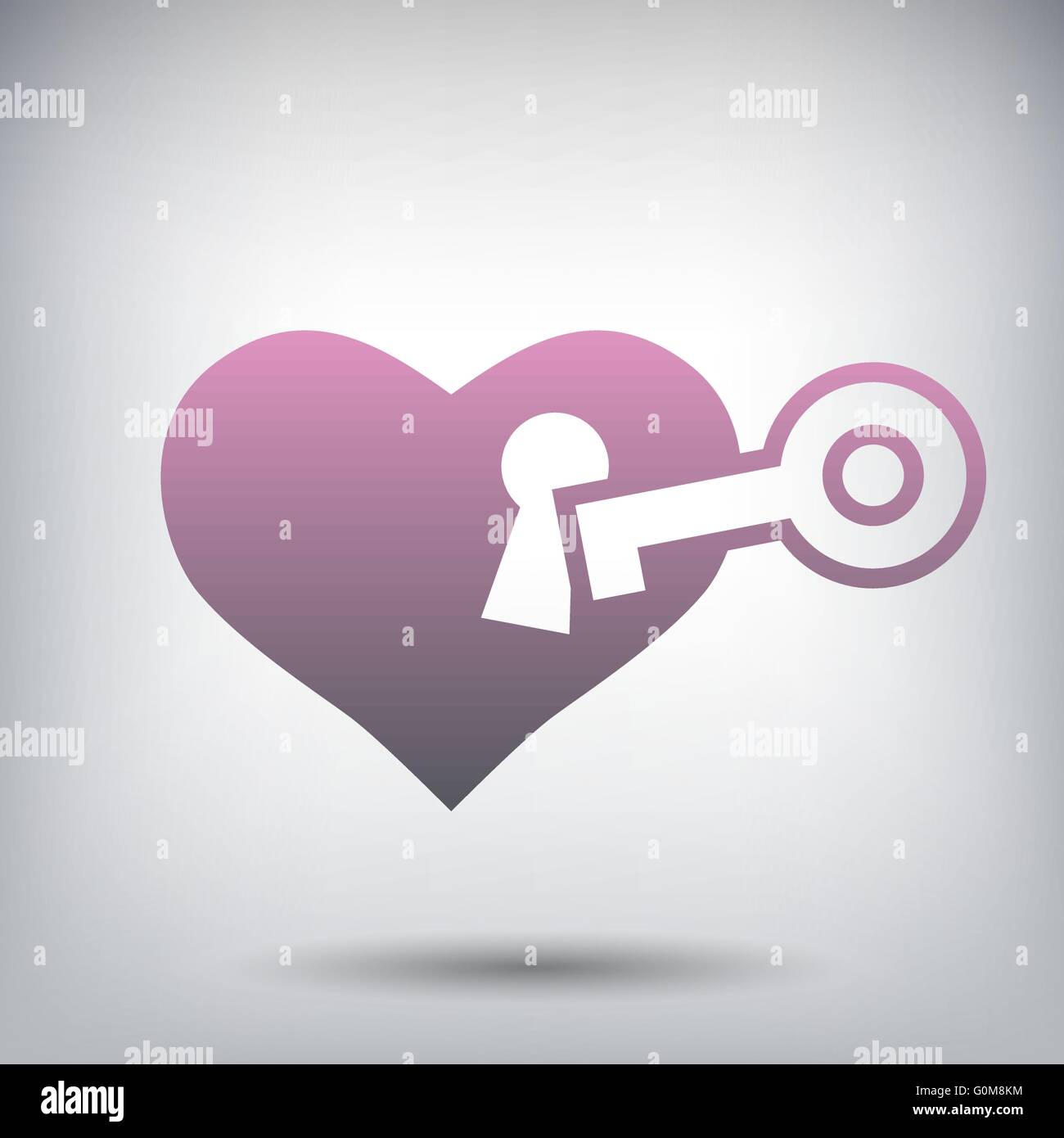 heart with key icon Stock Vector Image & Art - Alamy