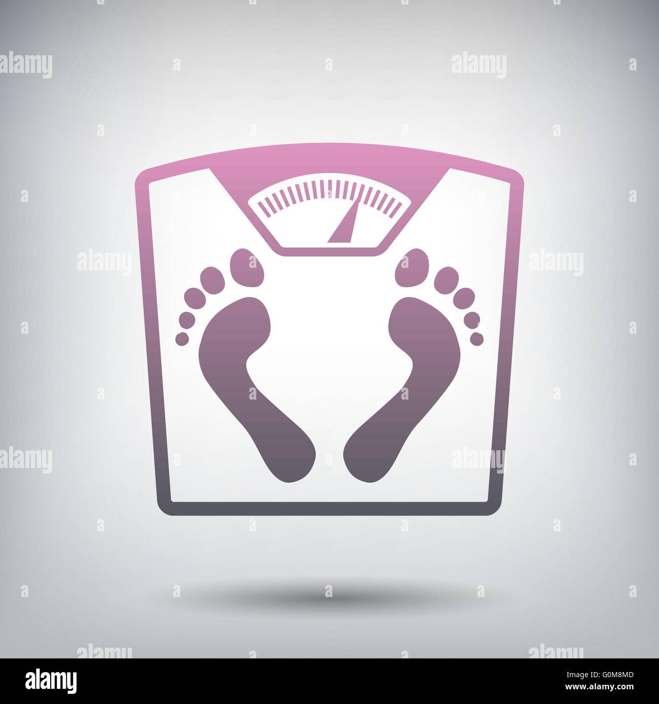 bathroom scale with footprints icon Stock Vector Image & Art - Alamy