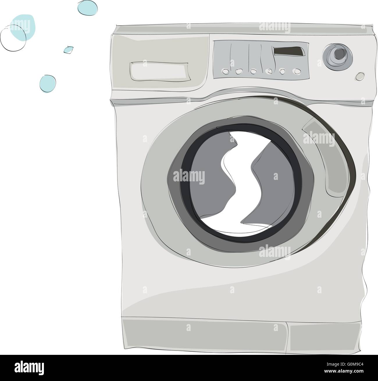 Vintage washing machine Stock Vector Images - Alamy