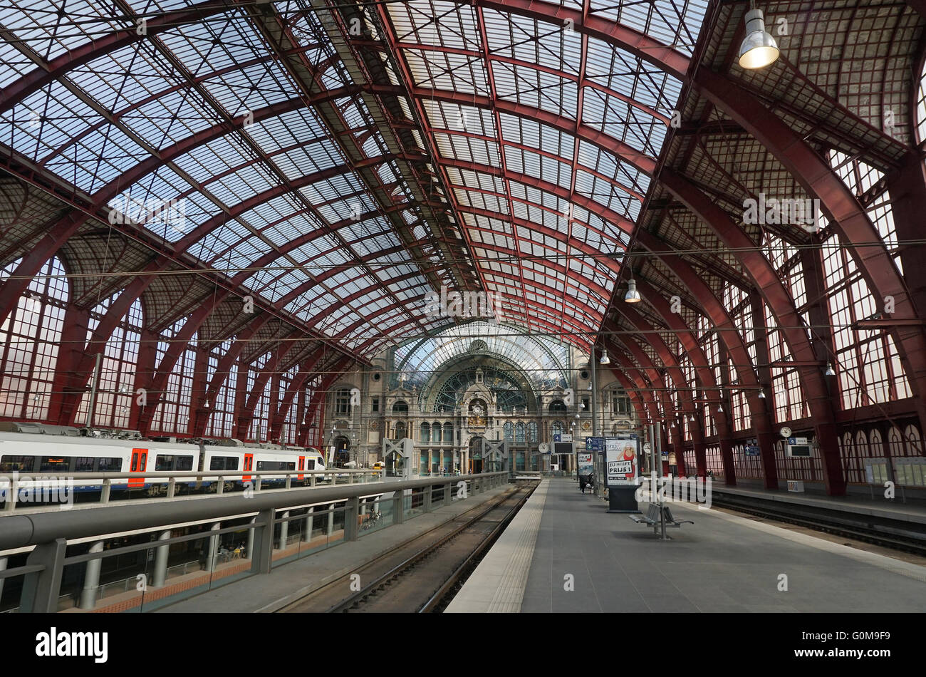 Antwerp railway station train Antwerp Belgium Stock Photo - Alamy