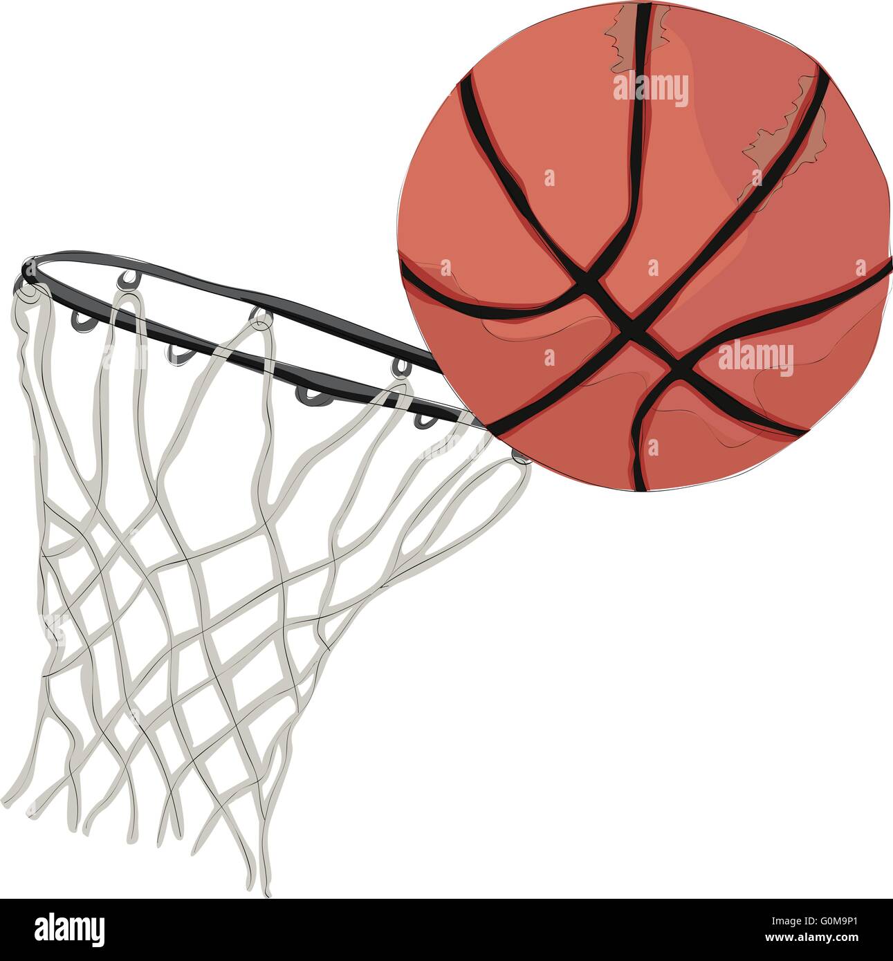 Vintage basketball game Stock Vector Images - Alamy