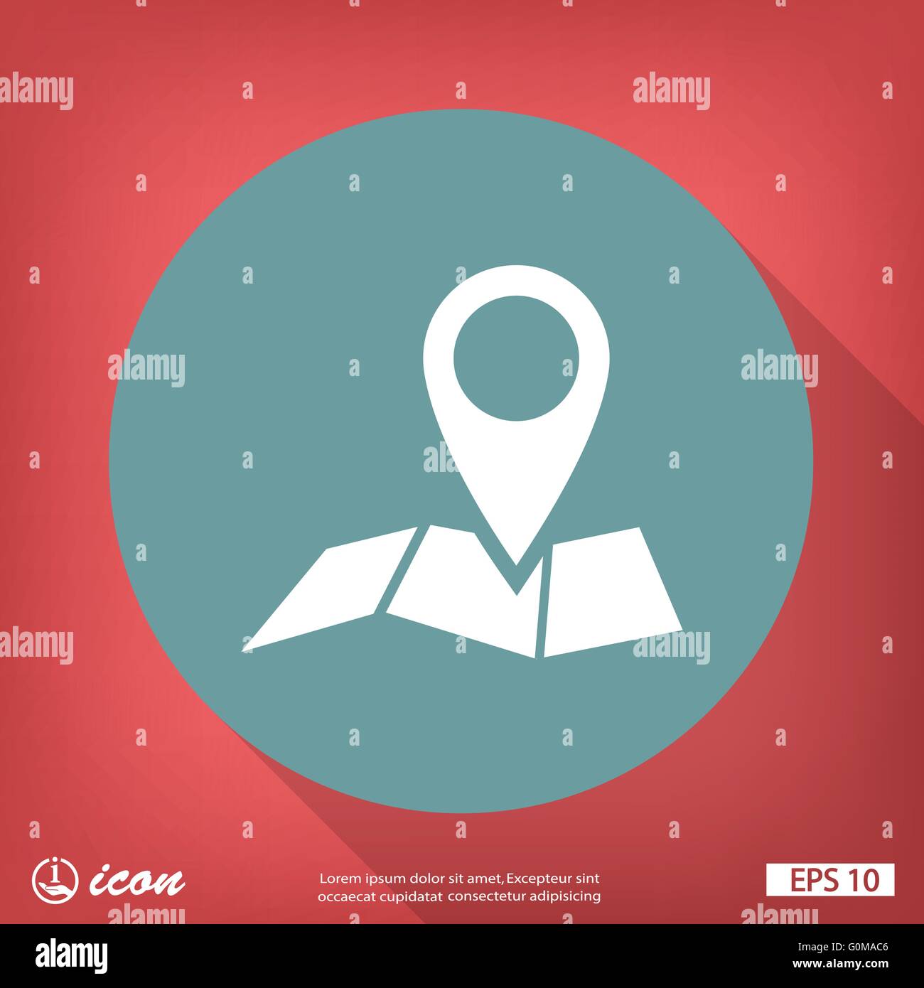 Pin on the map. Vector icon Stock Vector Image & Art - Alamy