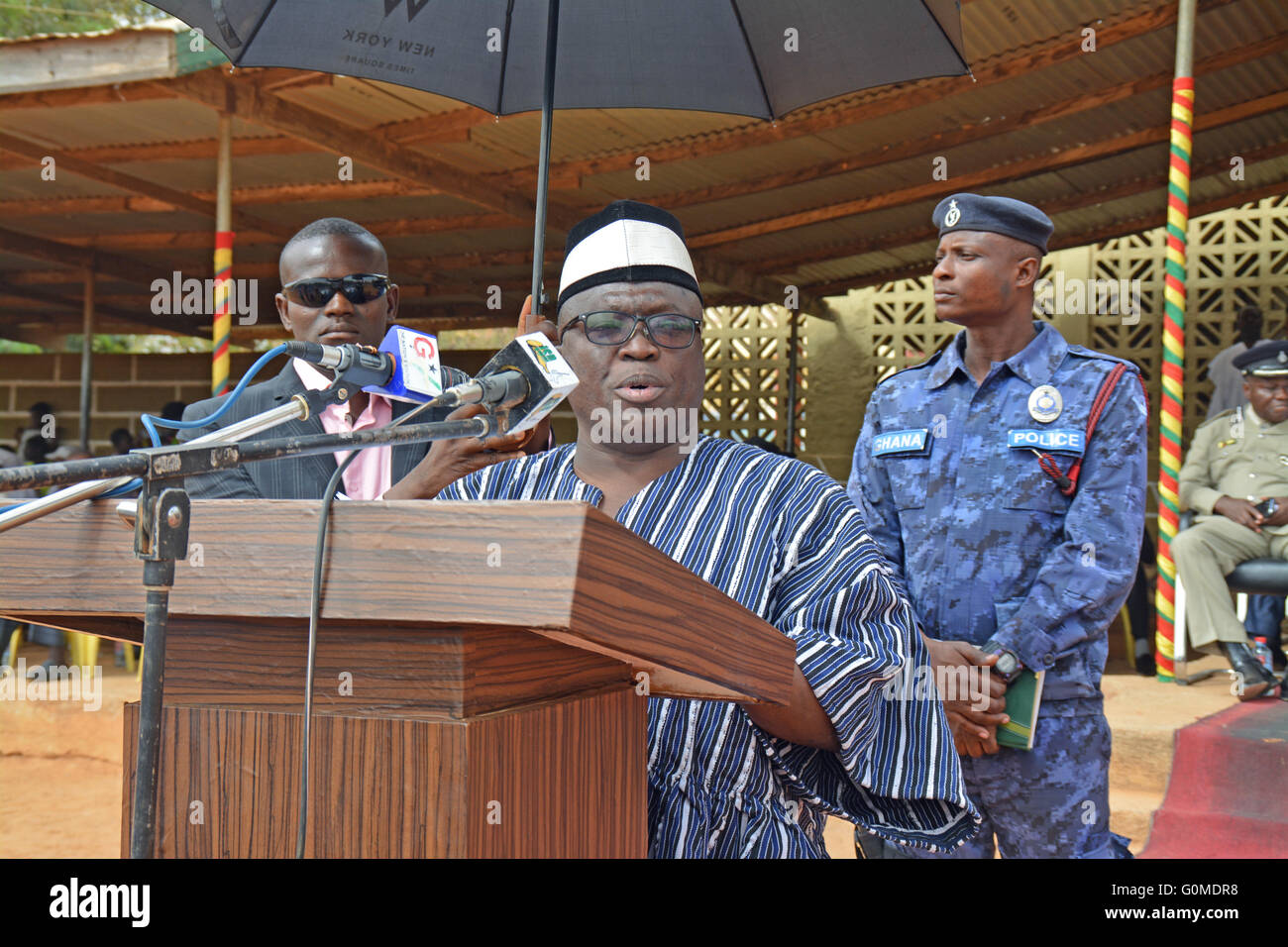 Bolgatanga, Ghana - The Upper East regional minister giving a speech at ...