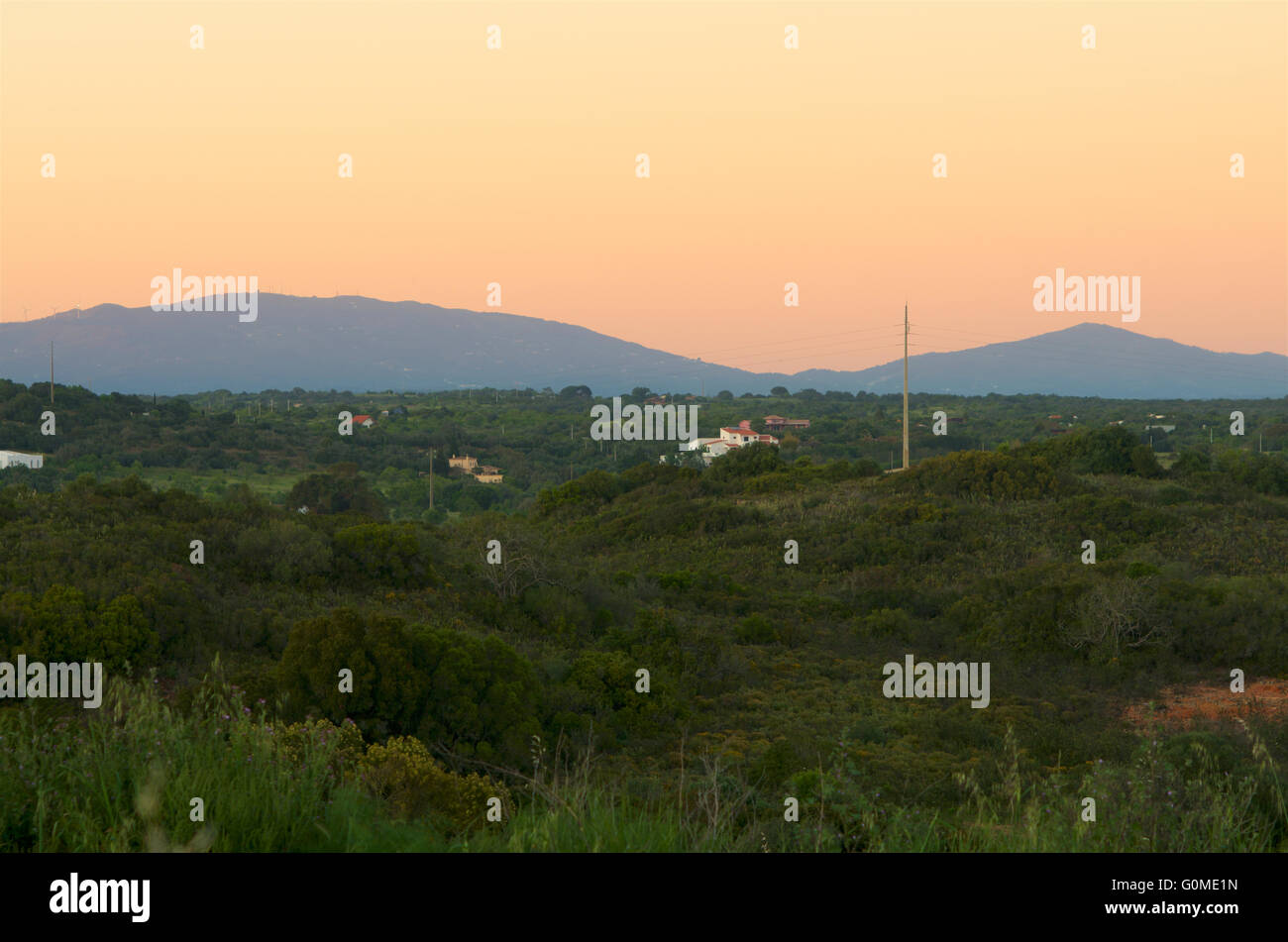The Serra de Monchique, Foia mountain (left) and Picota (right ...
