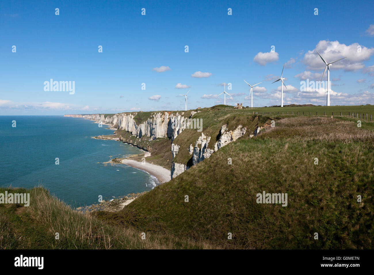 German World War Two fortifications on the cliffs at Fécamp in Normandy ...