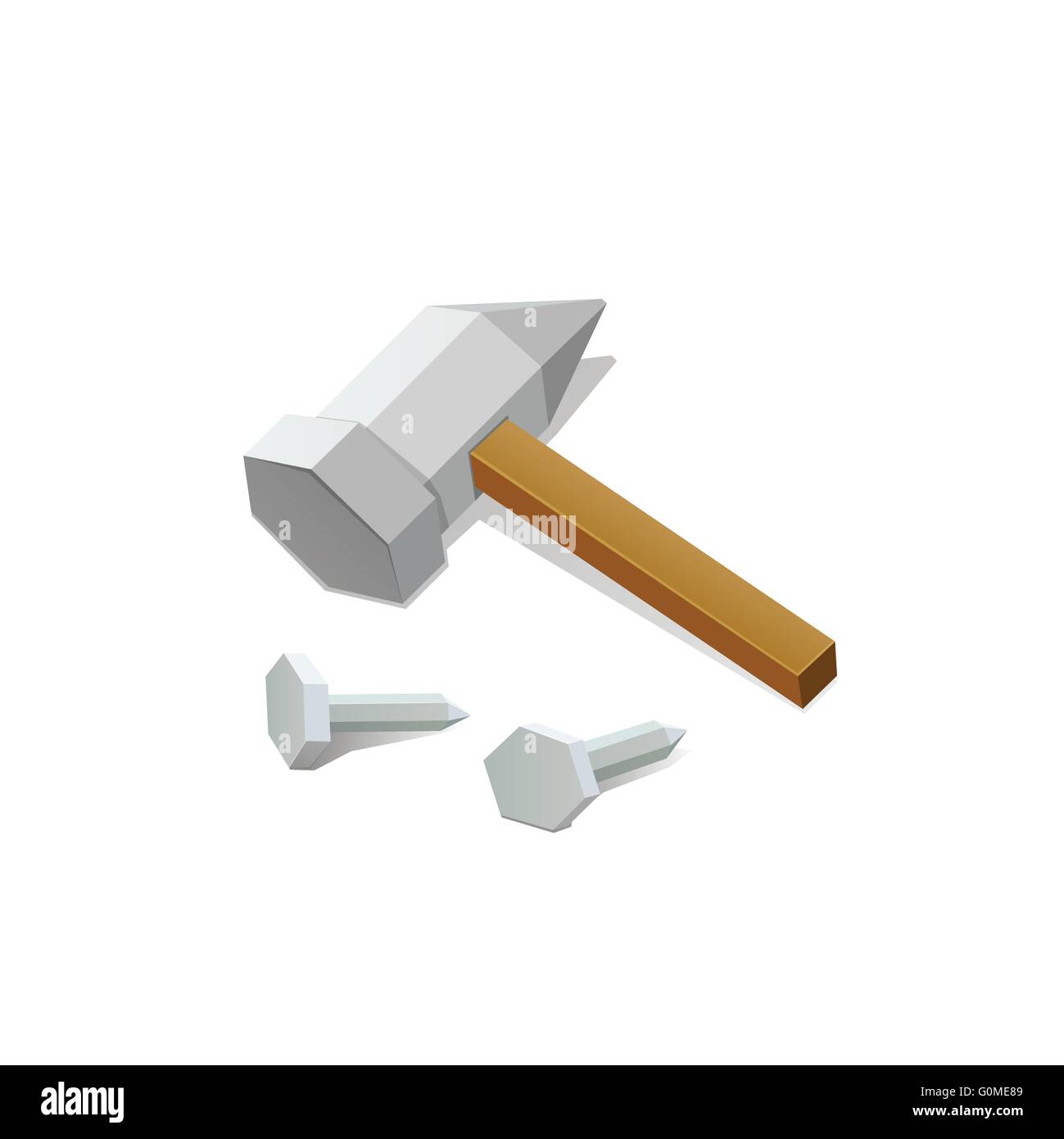 Solid hammer Stock Vector Images - Alamy
