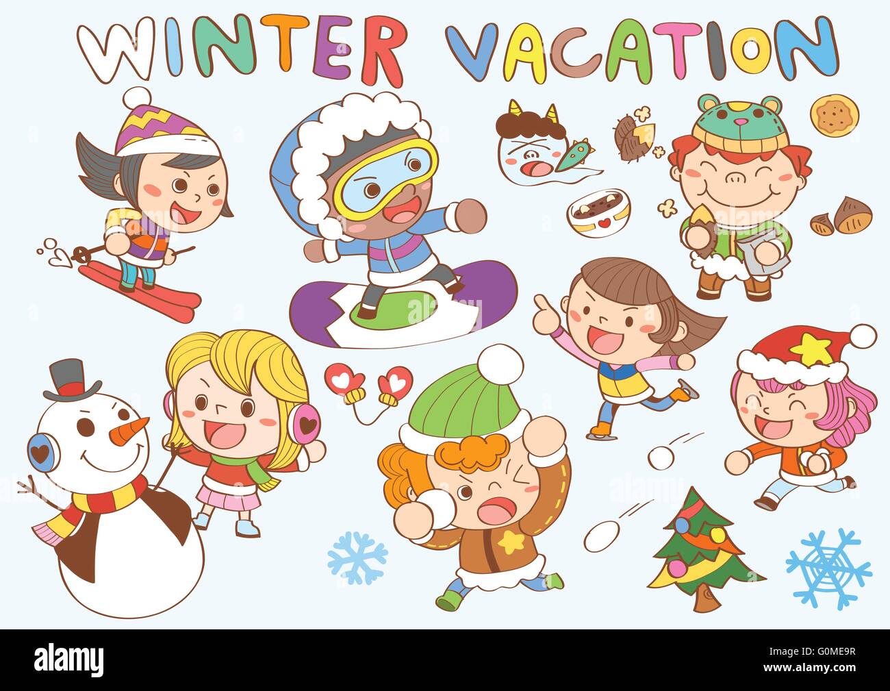 Winter emoticon Stock Vector Images - Alamy