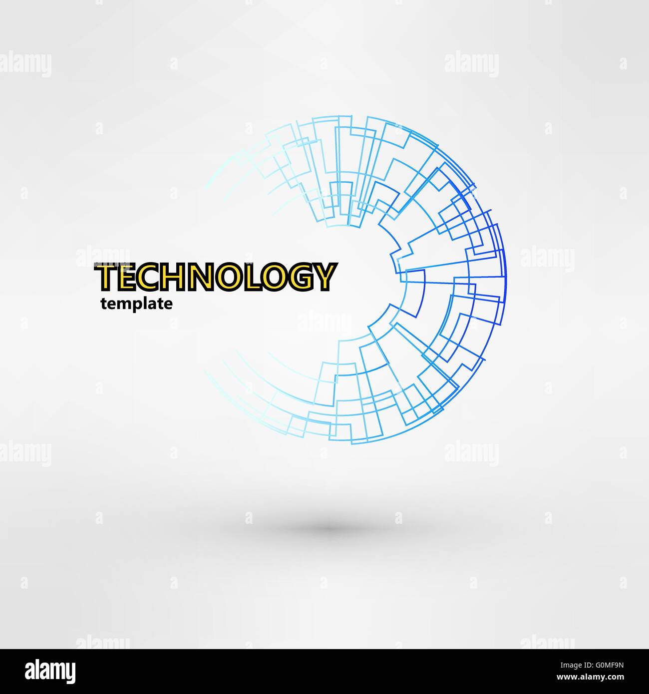 Wireframe mesh polygonal logo element. Torus with connected lines and ...
