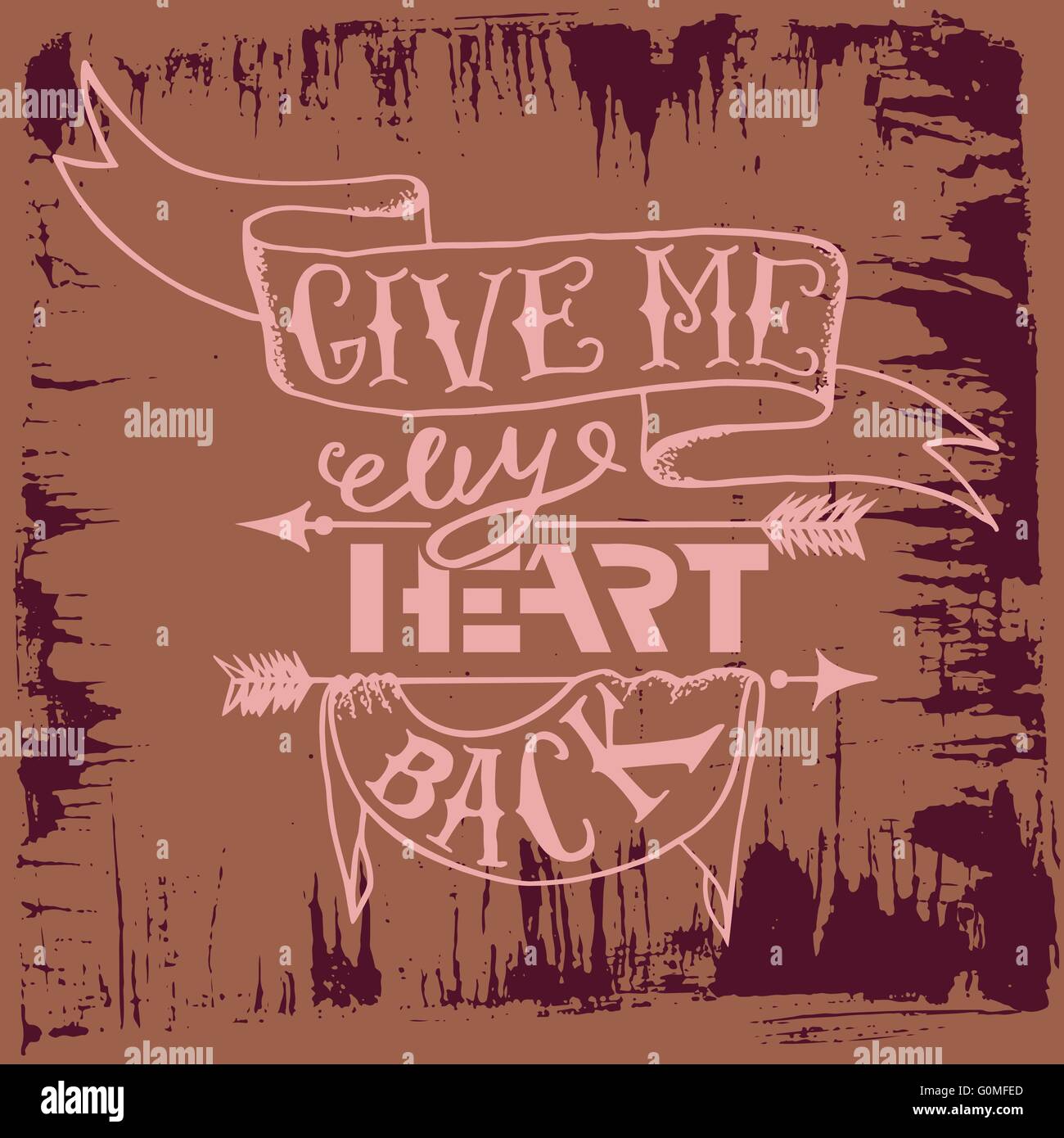 Pink and brown motivational poster Stock Vector Image & Art - Alamy