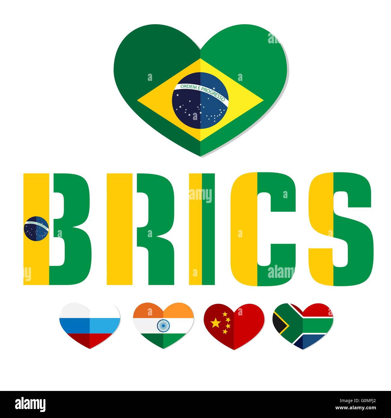 Flag of the BRICS countries color web icon Stock Vector Image & Art - Alamy