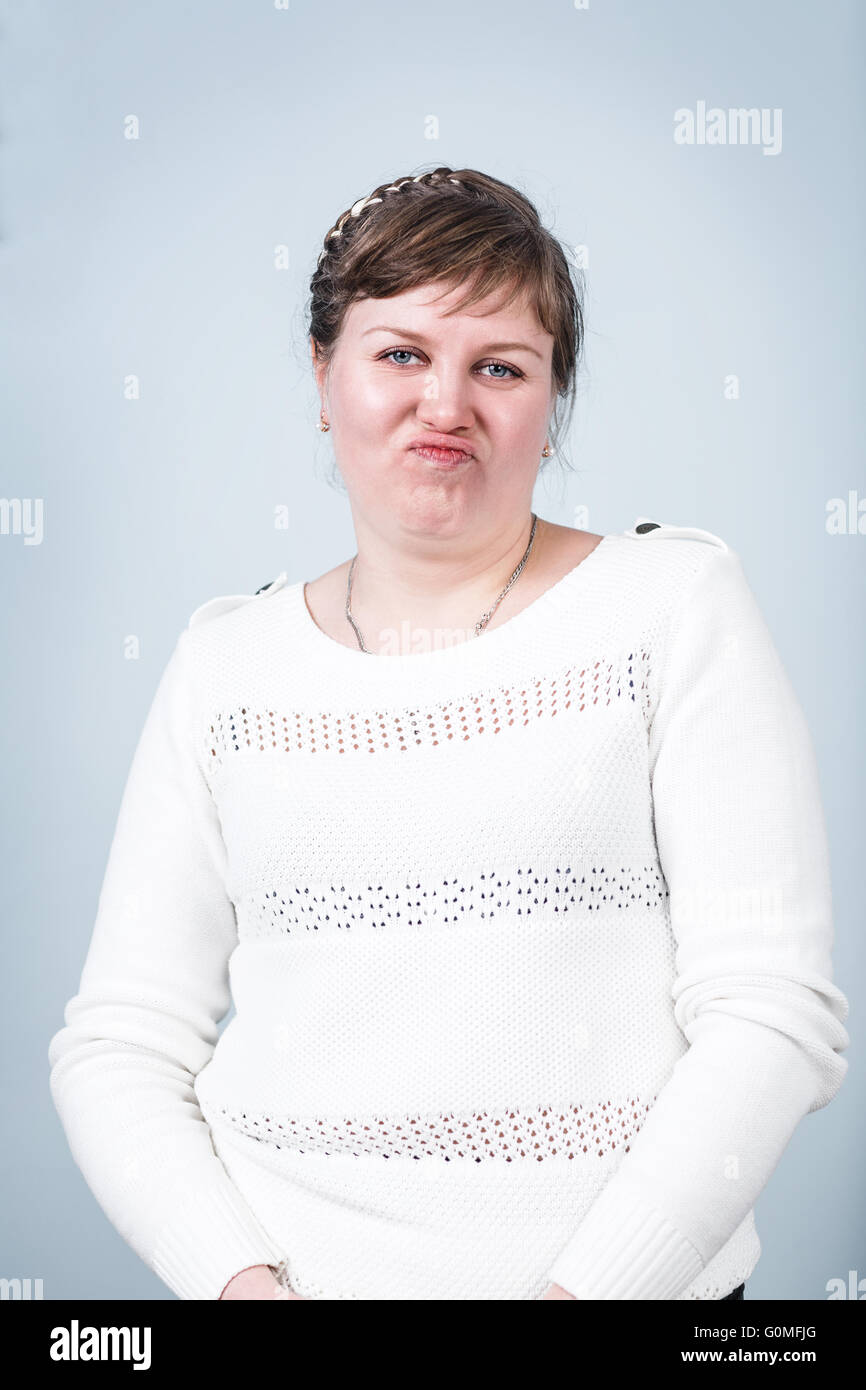 Woman with overweight Stock Photo - Alamy