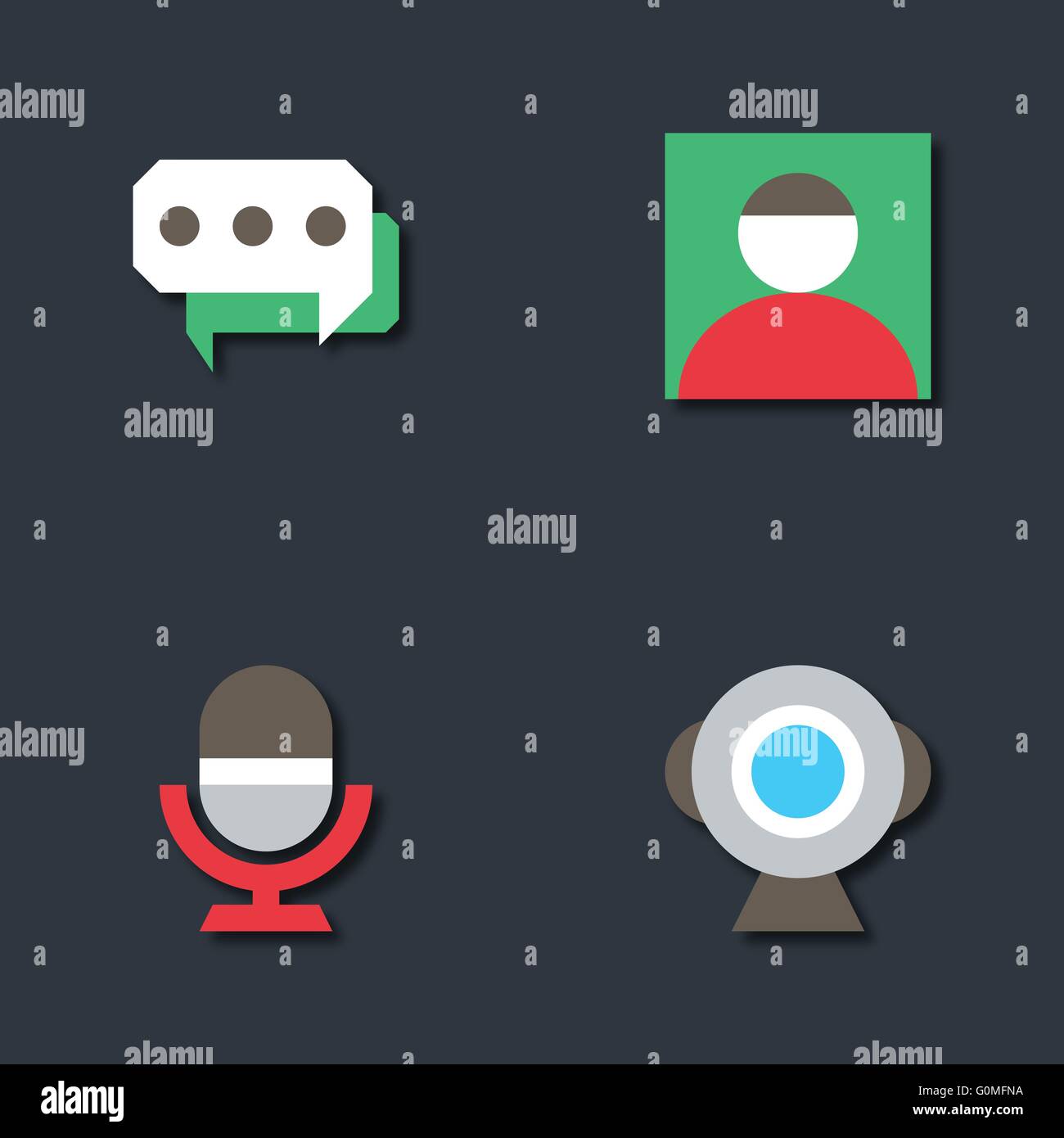 Camera chatting Stock Vector Images - Alamy