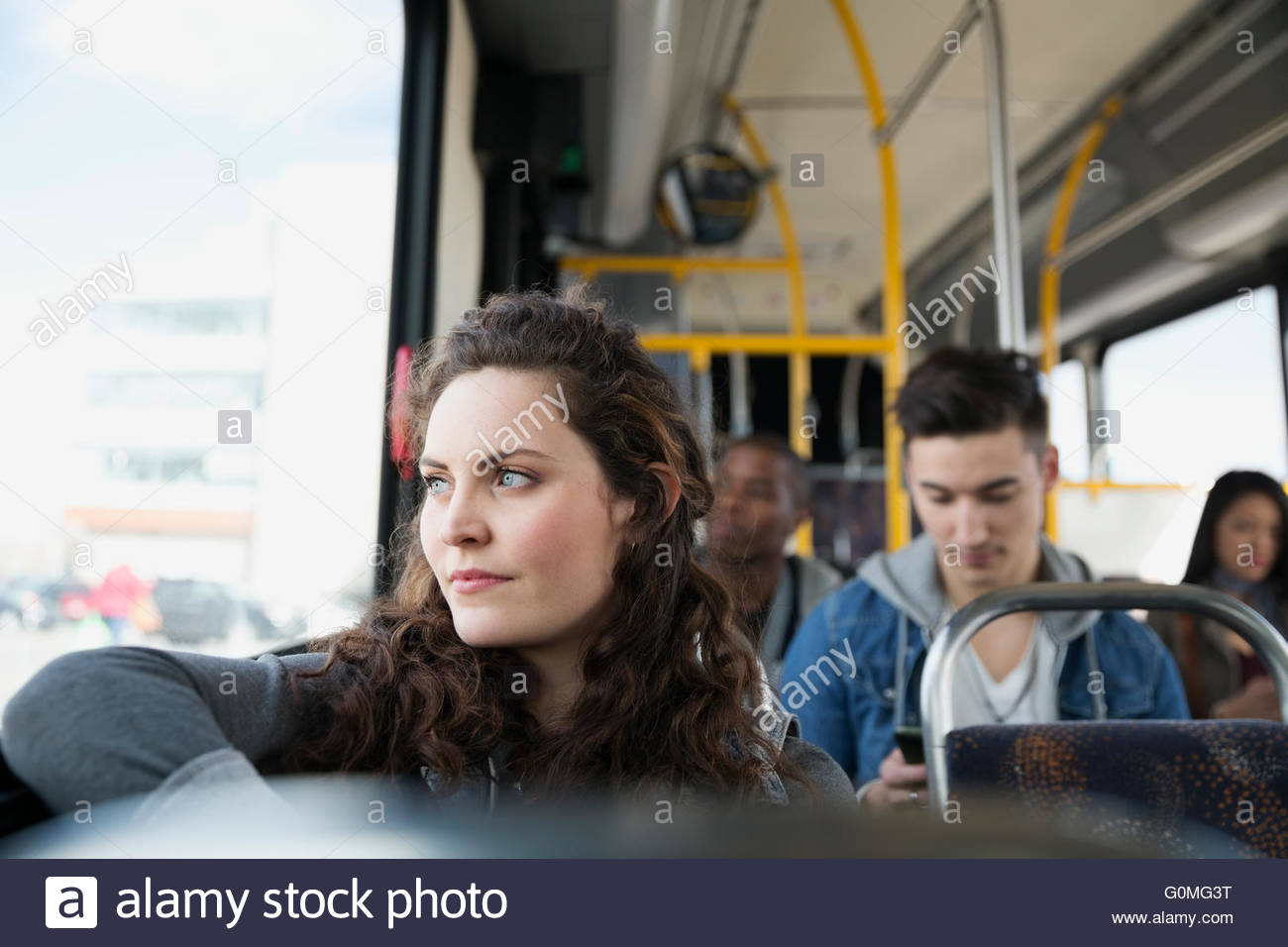 View out through bus window hi-res stock photography and images - Alamy