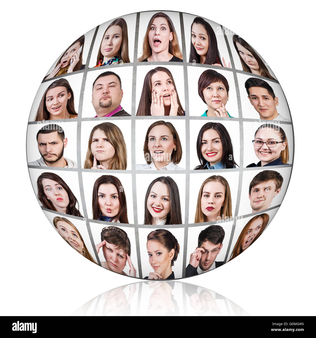 Collage business people teamwork Cut Out Stock Images & Pictures - Alamy