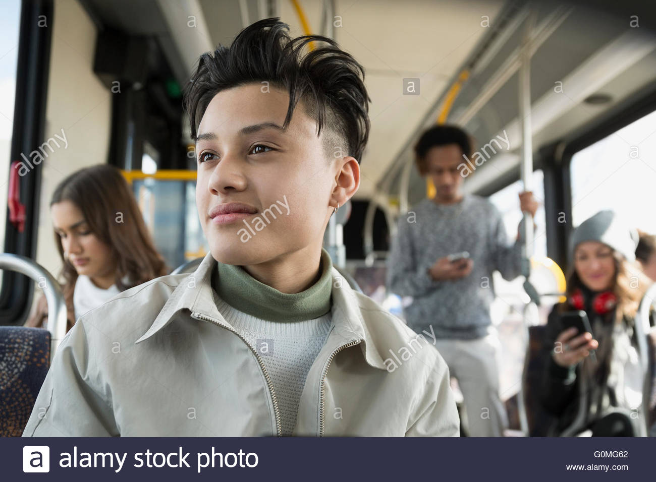Man riding bus hi-res stock photography and images - Alamy