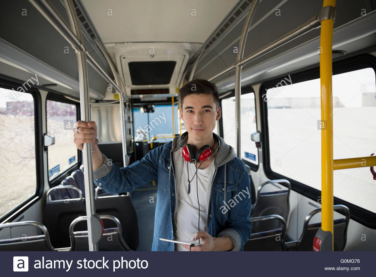 Portrait young man bus hi-res stock photography and images - Alamy