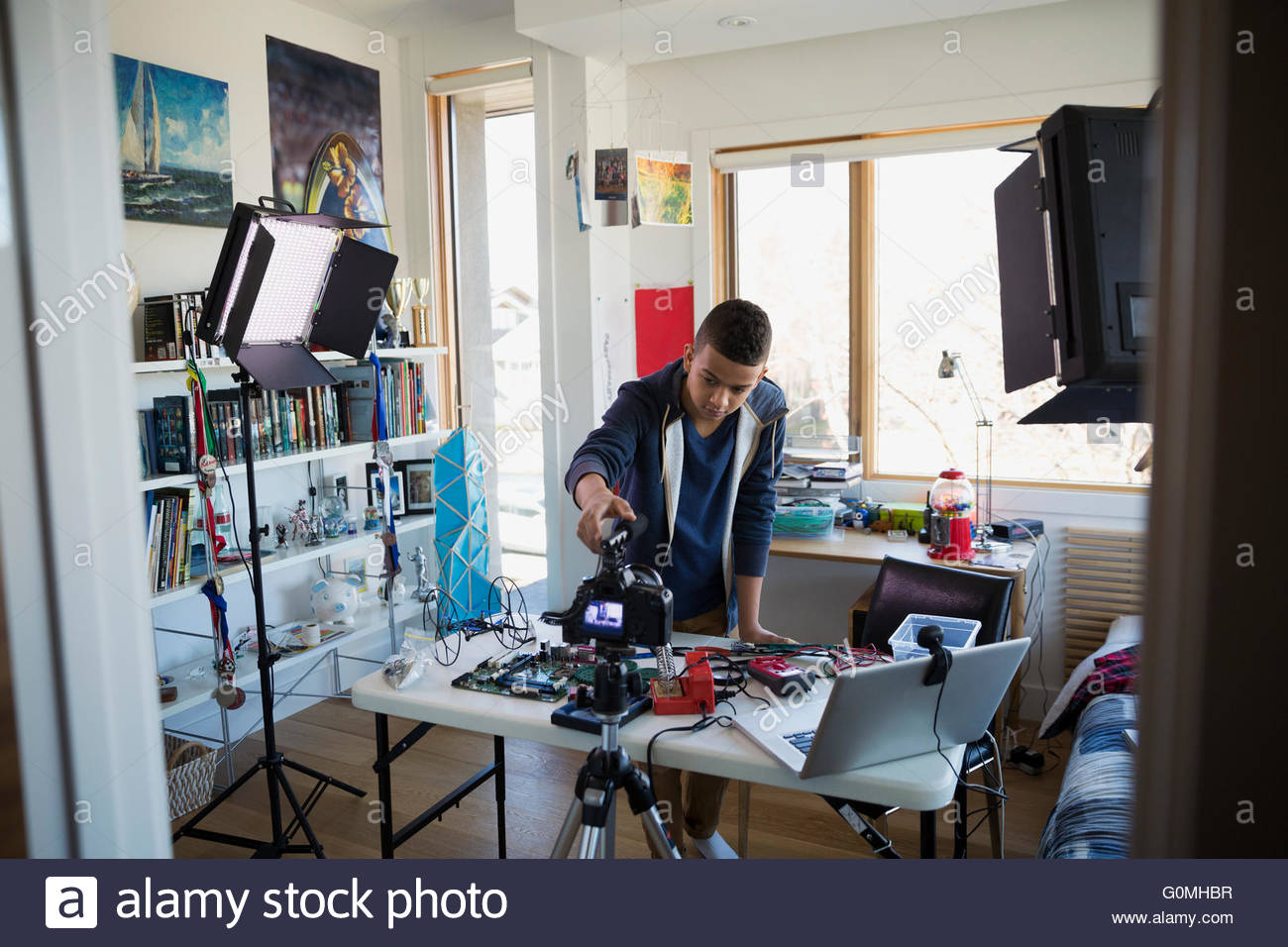 Boy disassembling hi-res stock photography and images - Alamy