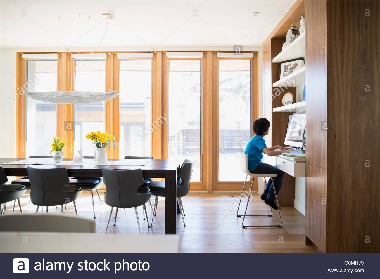 Student room desk hi-res stock photography and images - Alamy