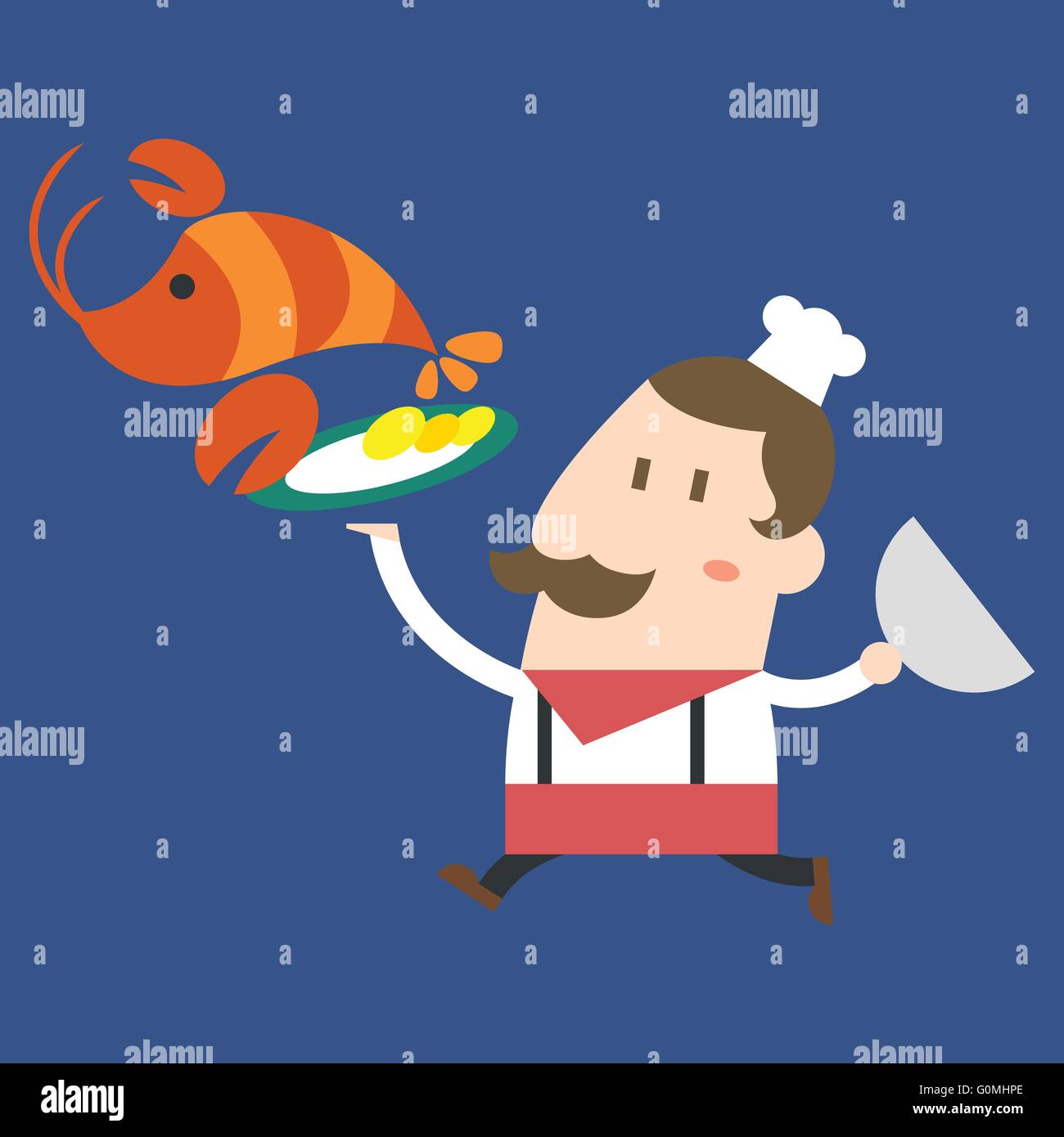 Lobster chef Stock Vector Images - Alamy