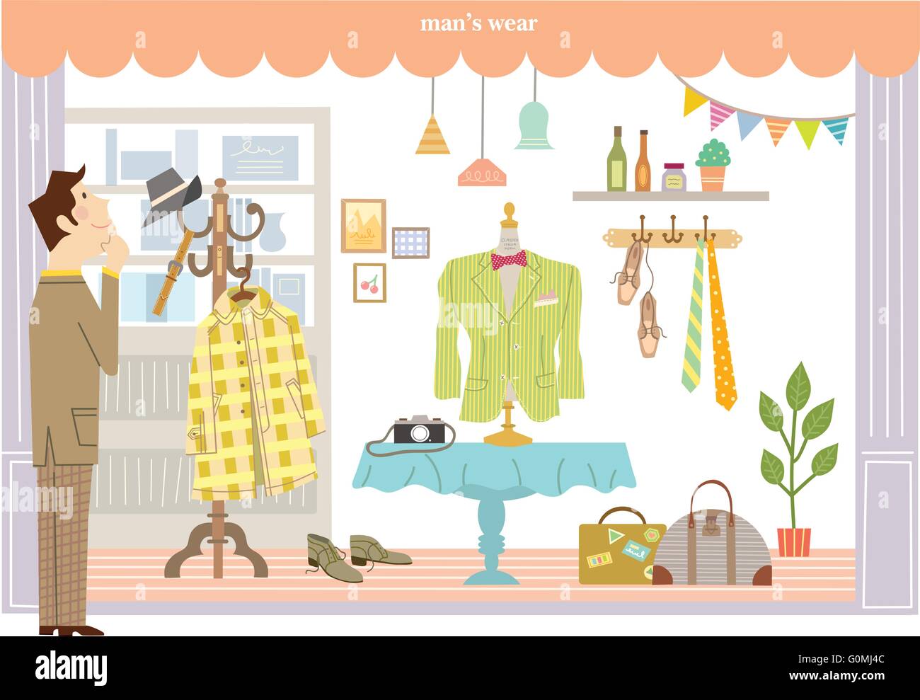 Shoes Shop Window Stock Vector Images - Alamy