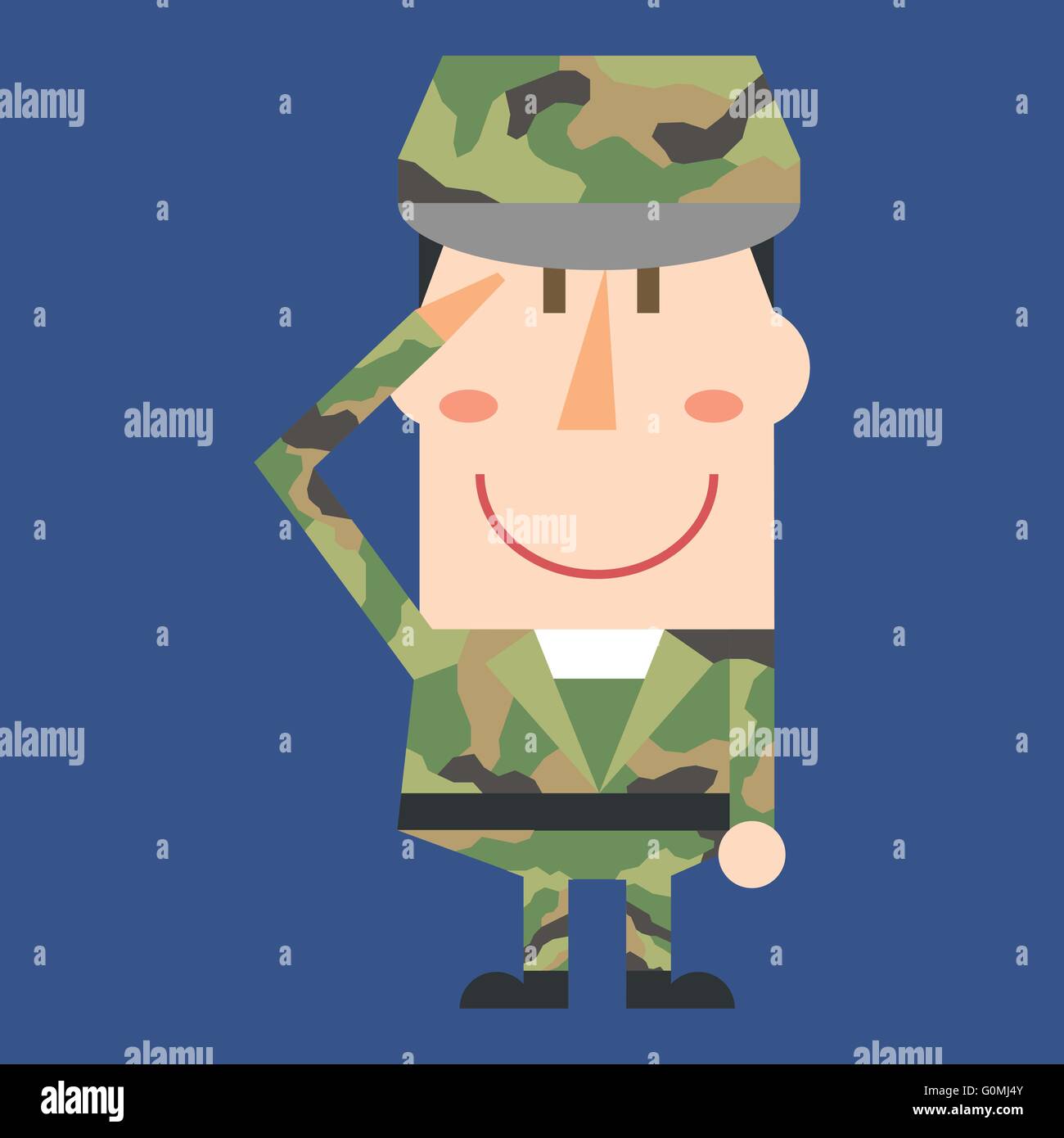 Army character illustration hi-res stock photography and images - Alamy