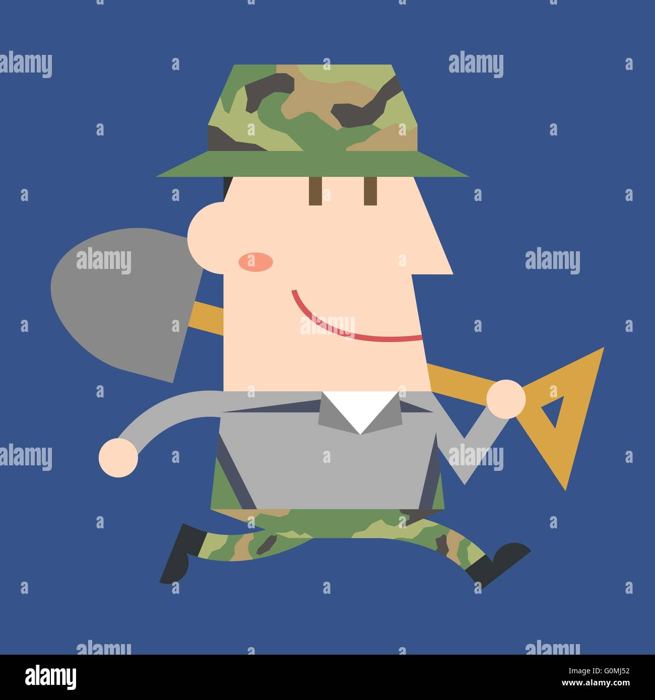 Army character illustration hi-res stock photography and images - Alamy