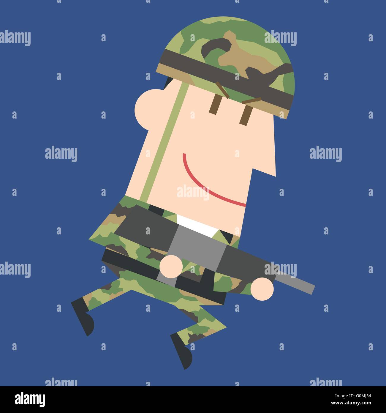 Army character Stock Vector Images - Alamy