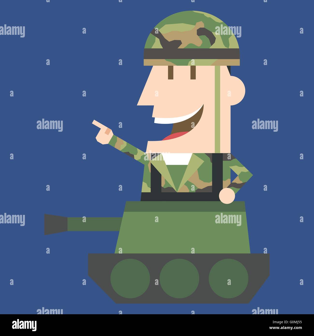 Army character Stock Vector Images - Alamy