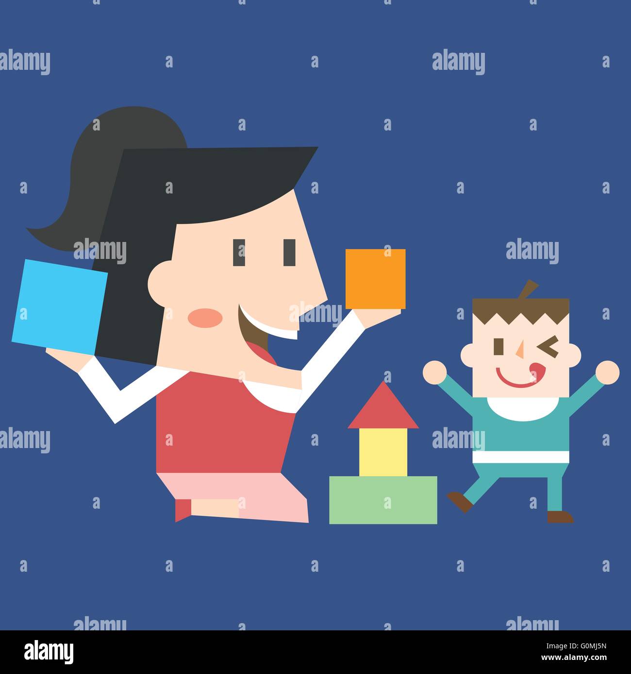 Child mentor Stock Vector Images - Alamy