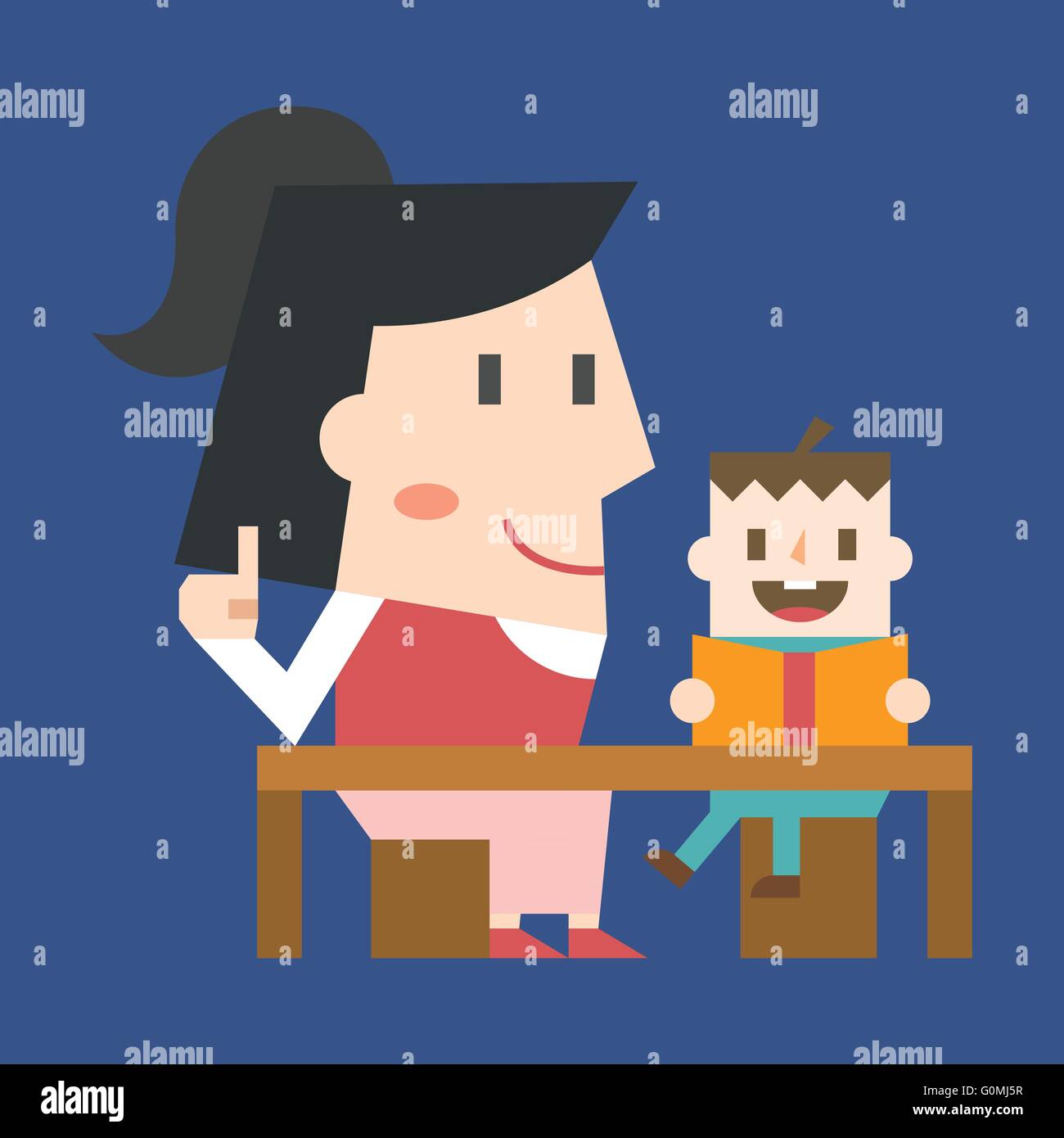 Child mentor Stock Vector Images - Alamy