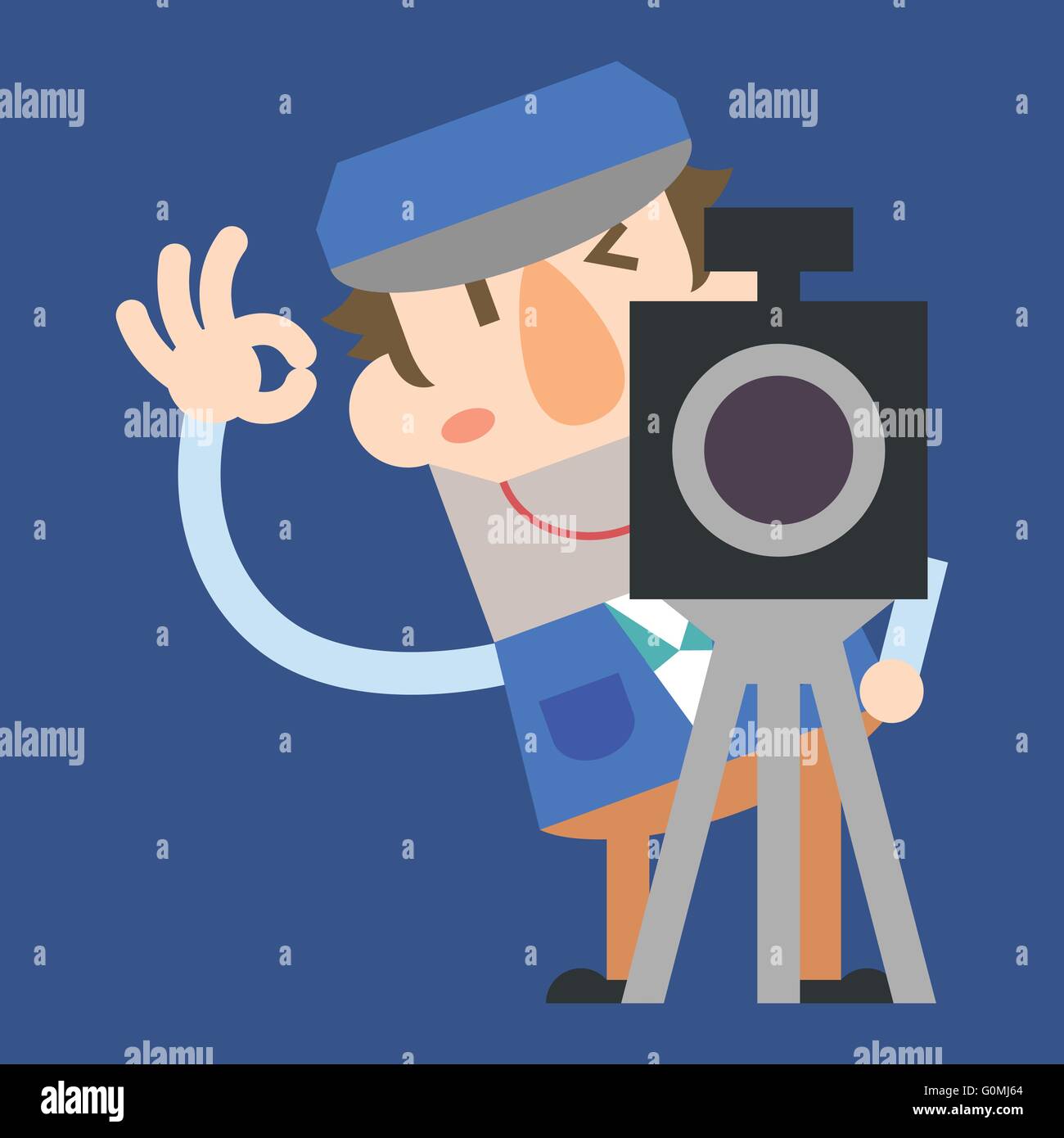 Filming staff Stock Vector Images - Alamy
