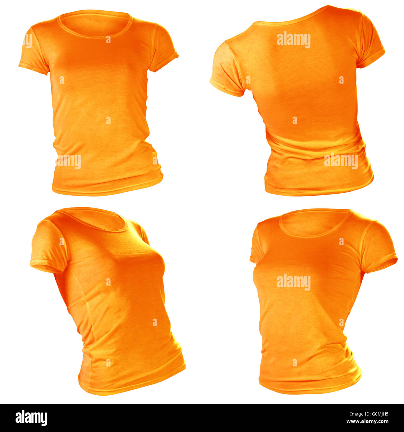 Blank Orange Tshirt Front And Back