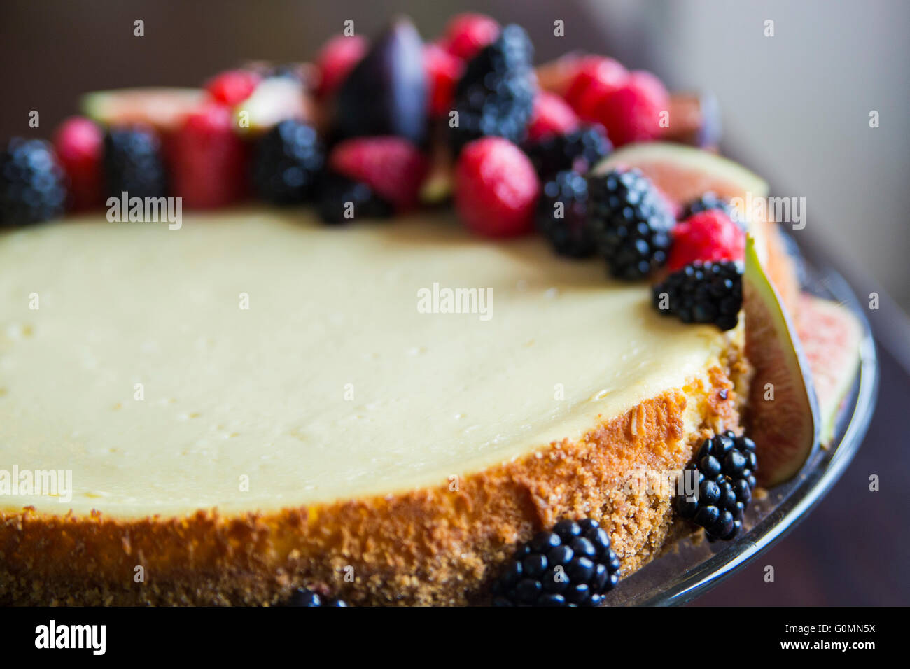 Delicious homemade fresh cheesecake Stock Photo - Alamy