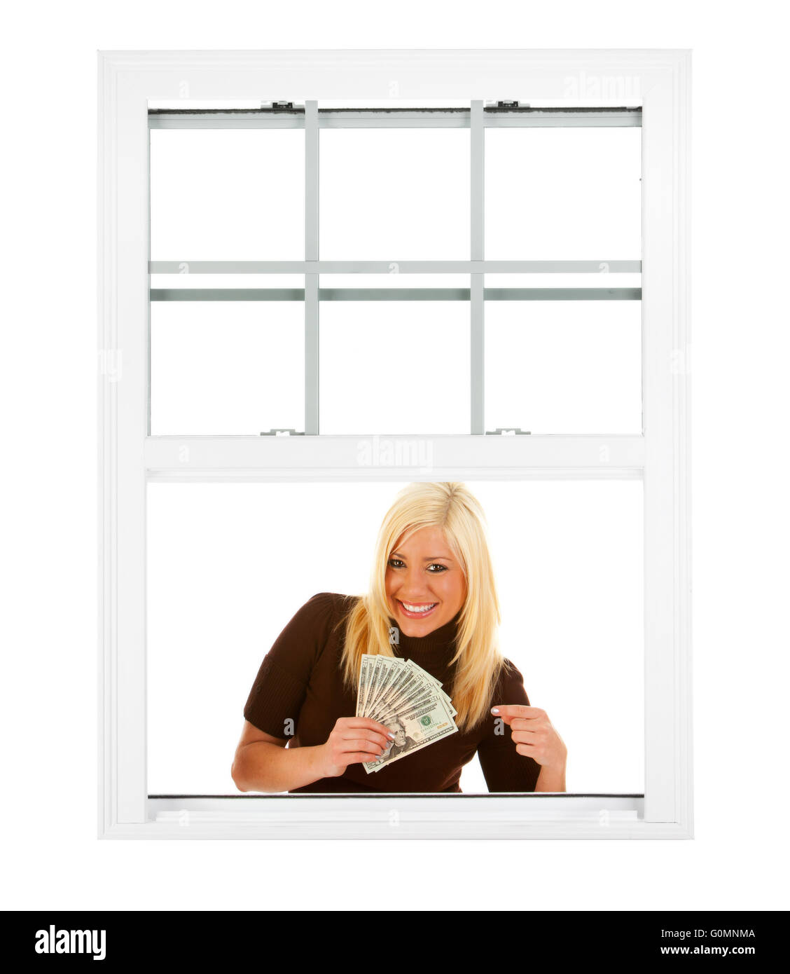 People looking out of a window Cut Out Stock Images & Pictures - Alamy