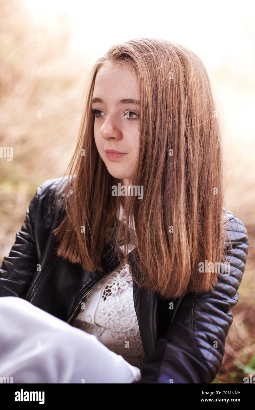 Secretive girl woman hi-res stock photography and images - Alamy