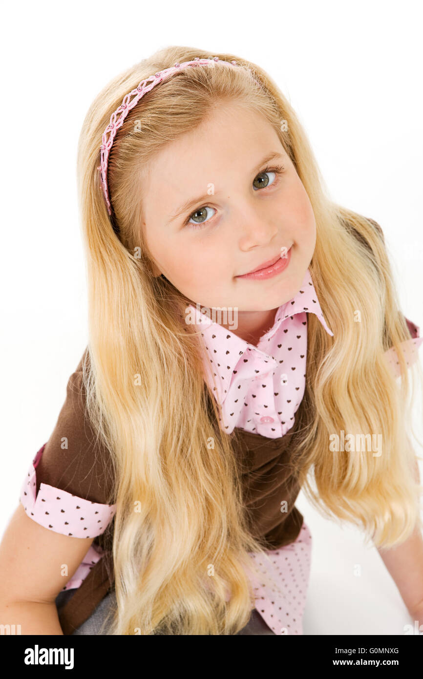 Cute girl isolated hi-res stock photography and images - Alamy